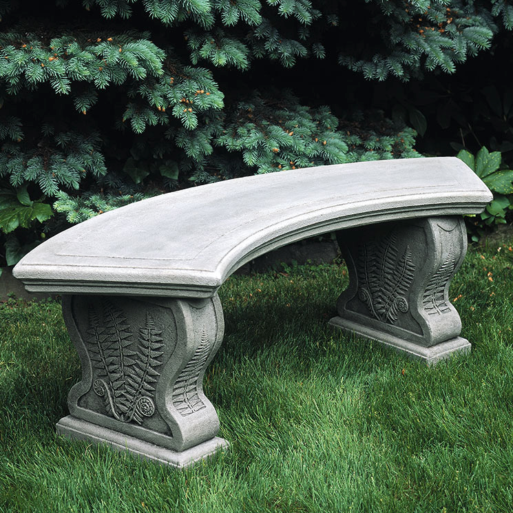 Curved Woodland Ferns Bench GS – Cornell Farm